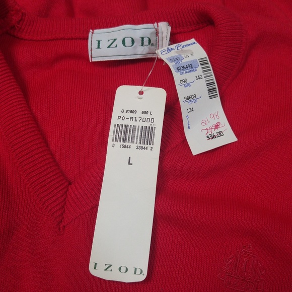 Izod | Sweaters | Vintage Mens Izod Sweater Red Large | Poshmark